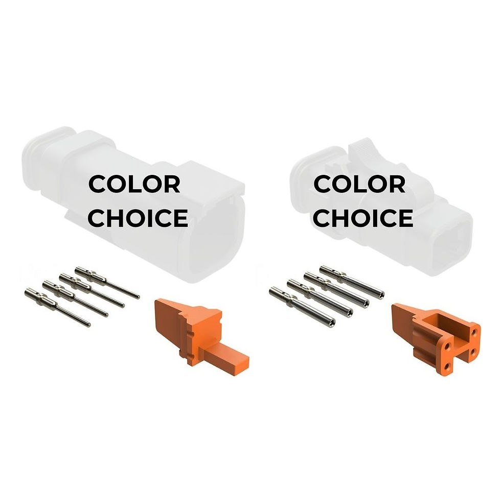 ATM/DTM Strain Relief Connector Kit, Color Choice, 4 Cavity