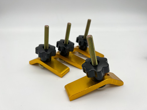 Set of 4 Track Clamps - Gold | Phantom CNC Systems