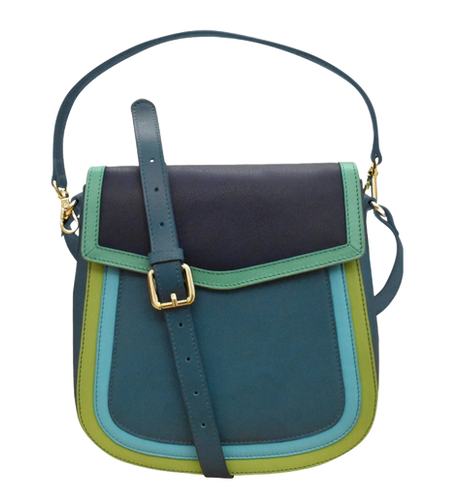 The Ms. Pat-Multi Color Flap Bucket Bag | Not Just A Purse