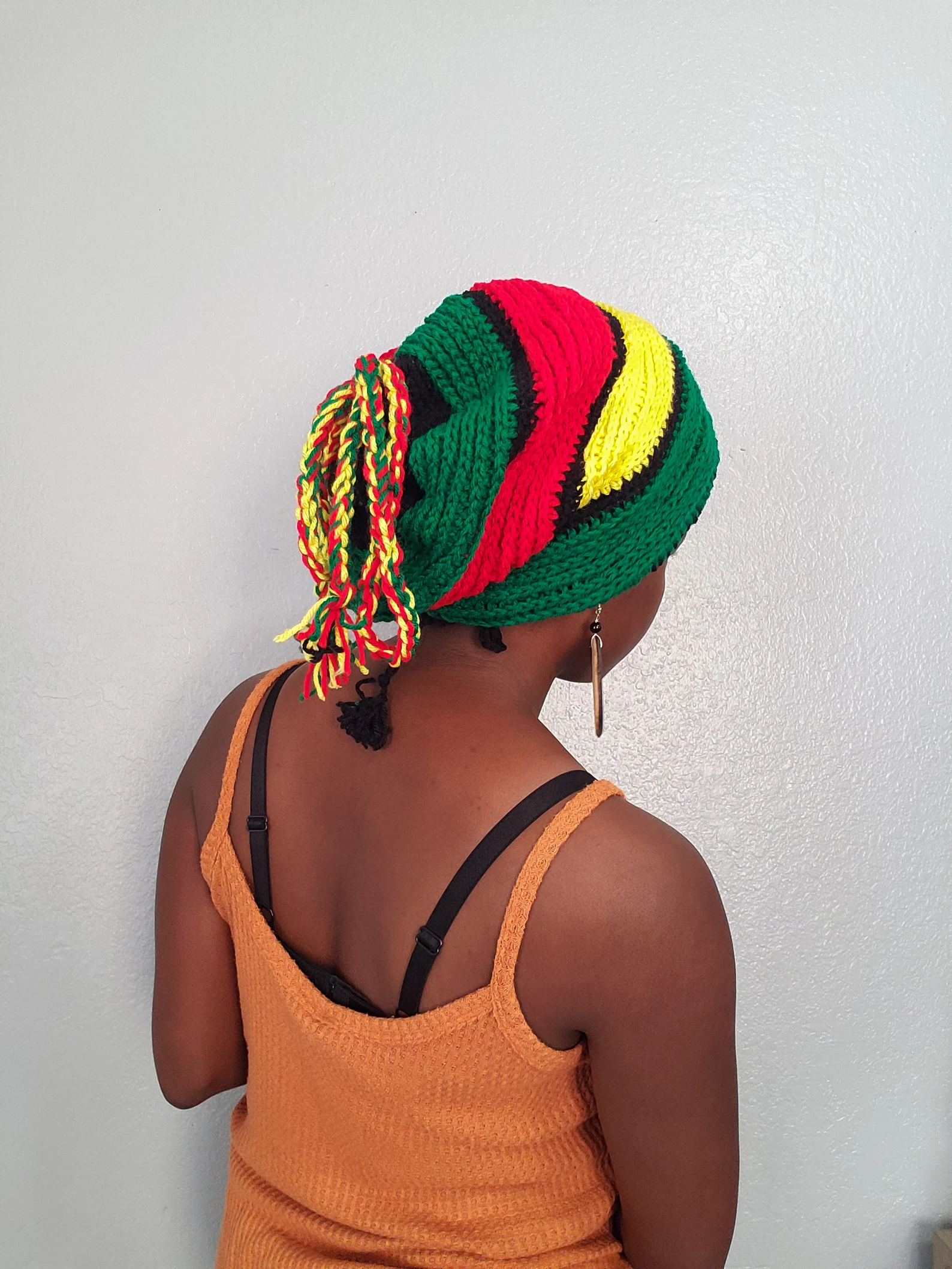 Crochet Rastafarian Dreadlock Tube Hat - Made to Order | The Stitch Queen
