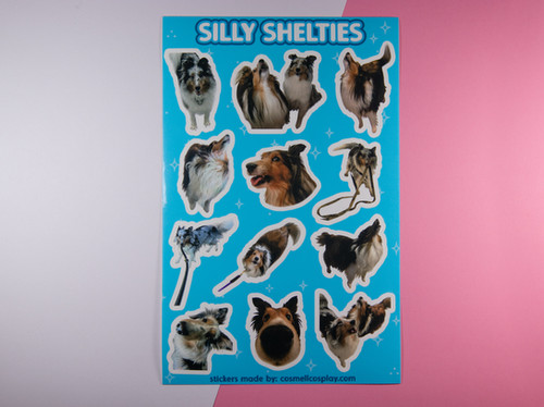 Sheltie Photos Sticker Sheet | Sheltie Stickers | Cosmell Cosplay