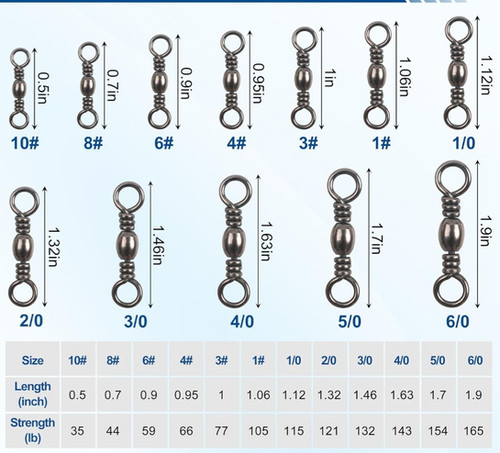Kat Daddy Heavy Duty Barrel Swivels - Qty 10 | Kat Daddy Planer Boa