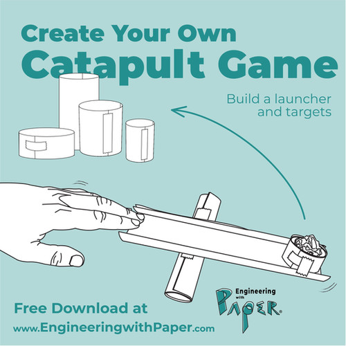Create a Catapult Game with 1 Sheet of Paper | Dazzling Discoveries