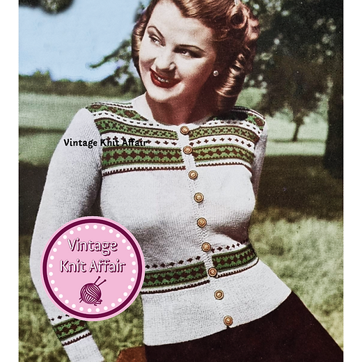 Free Vintage Knitting Patterns 1940s Vintage Sweaters & Jackets
