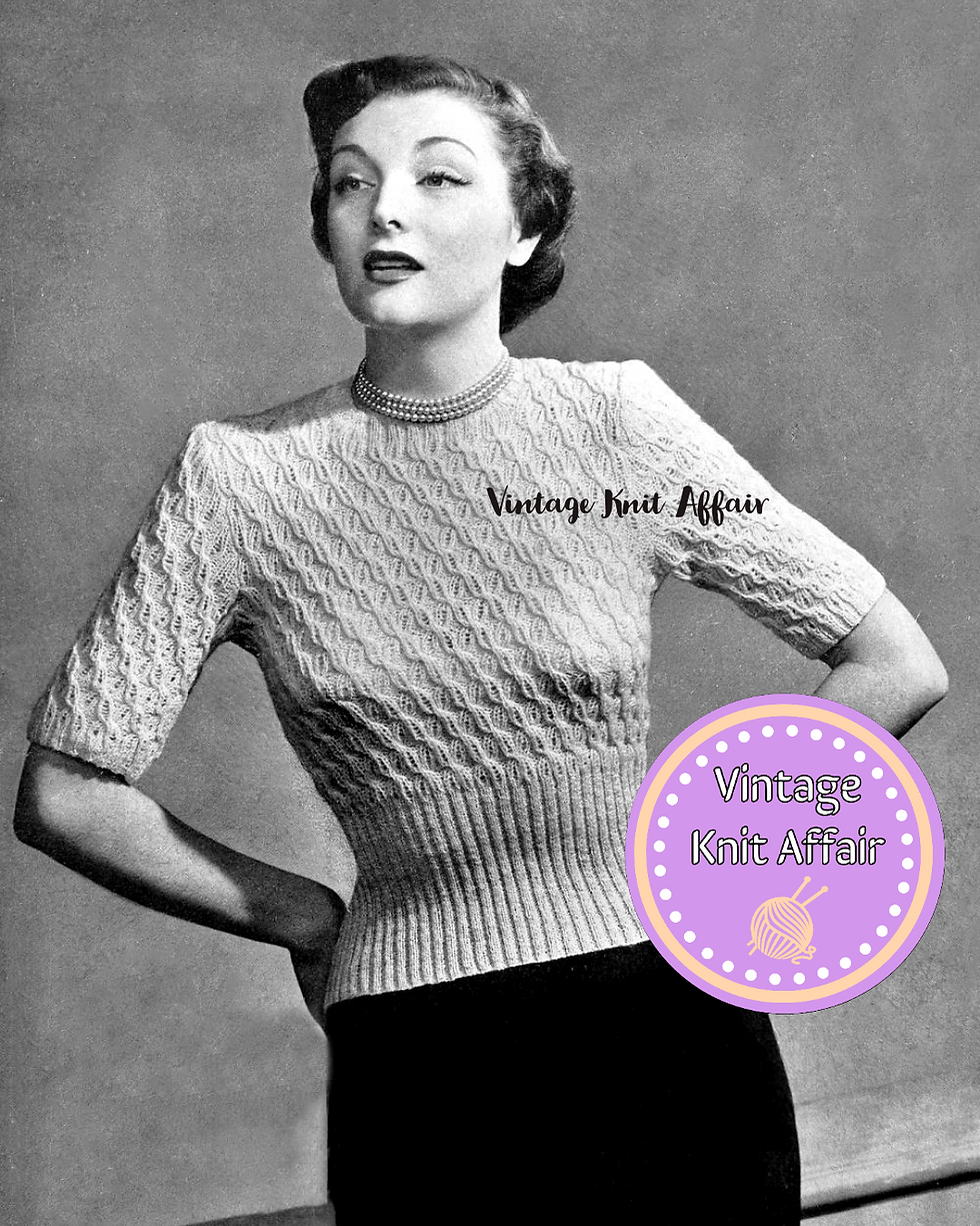 1940s Knitting Patterns | Vintage Knit Affair
