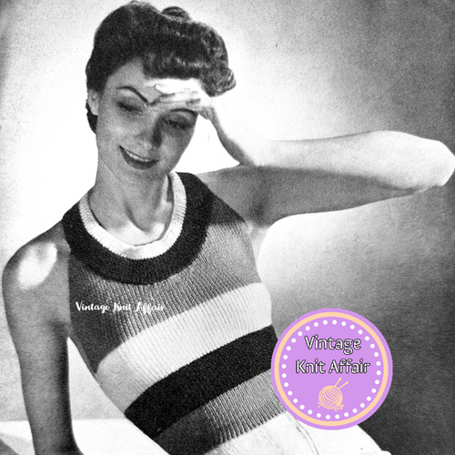 1930s Ladies Sun Top | Vintage Knit Affair
