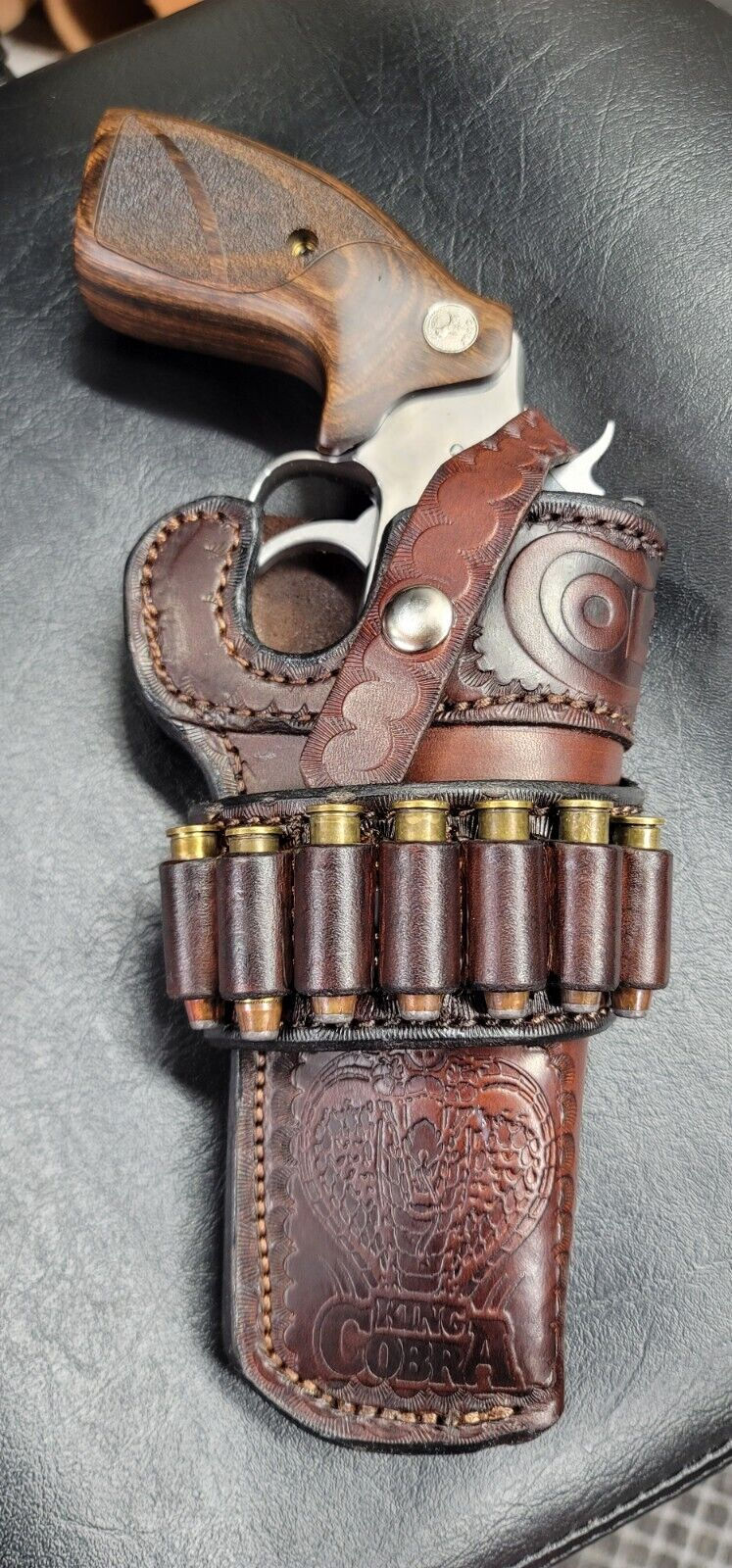 Colt King Cobra custom holster with your initials or Colt and ammo ...