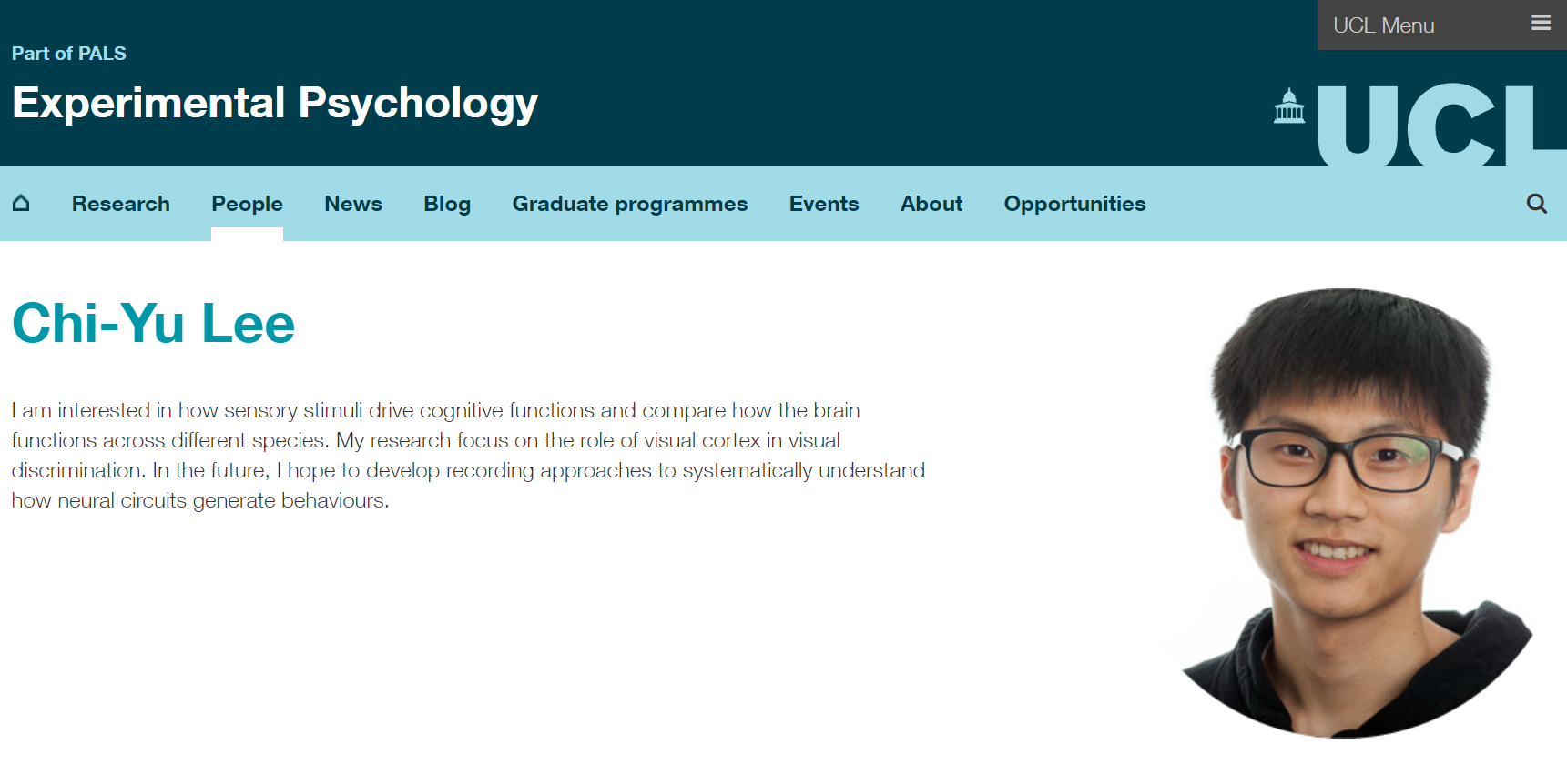 Chi-Yu Lee (UCL) presents his Master thesis