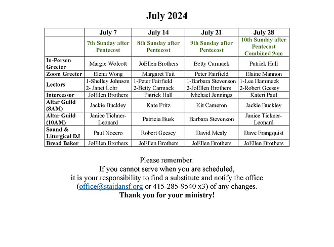 Rota | StAidanSF.org