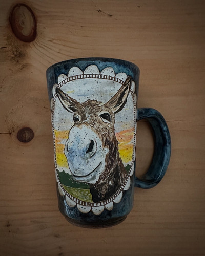 Donkey Sunset Mug | Muddy Bird Pottery