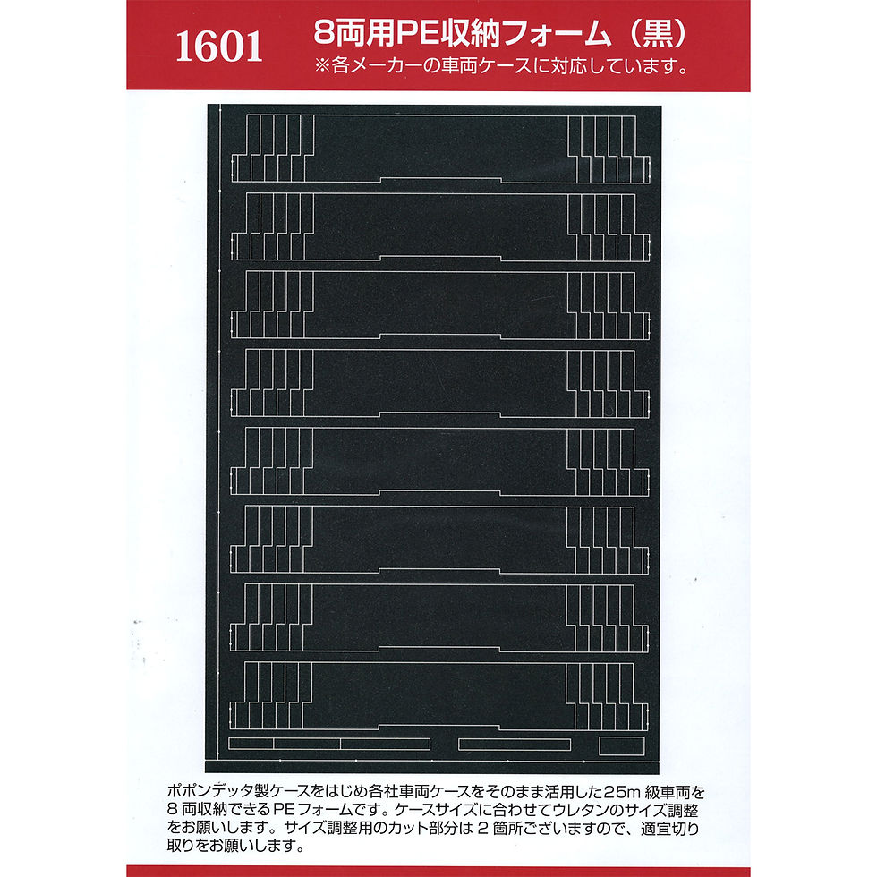 Popondetta Train Storage PE Foam | J Scale