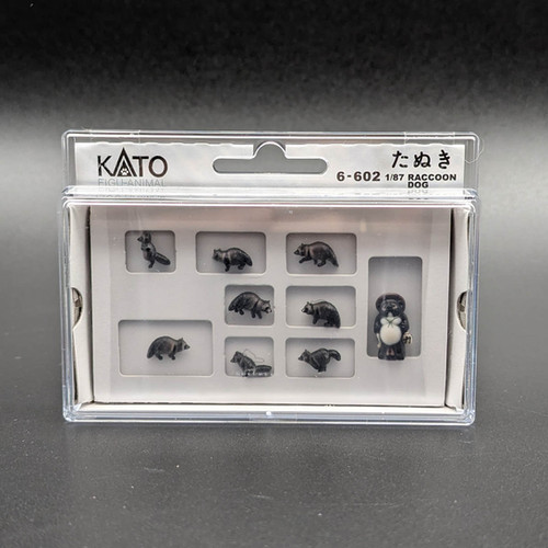 Kato 6-602 Figuanimal Japanese Animal 1/87 Raccoon Dog (9 Pieces) | J Scale