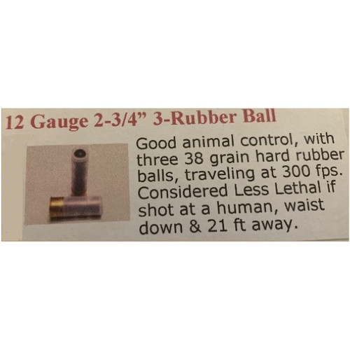 12 Gauge Exotic Shotgun Shells, Rubber Ball, Non Lethal | 37mm And Exotic