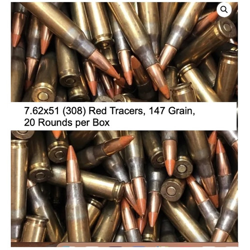7.62x51 NATO (308) Red Tip Tracer Ammo | 37mm And Exotic