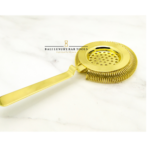 No-Prong Hawthorne Strainer Gold | Bali Luxury Bar Tool