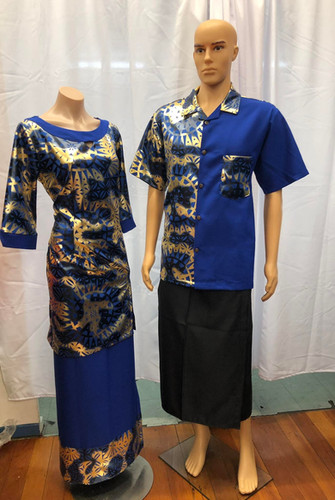Royal blue Puletasi & Aloha | xufashion