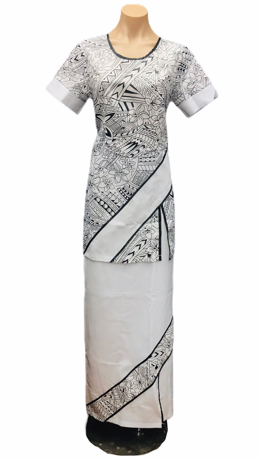 Women White Puletasi | xufashion