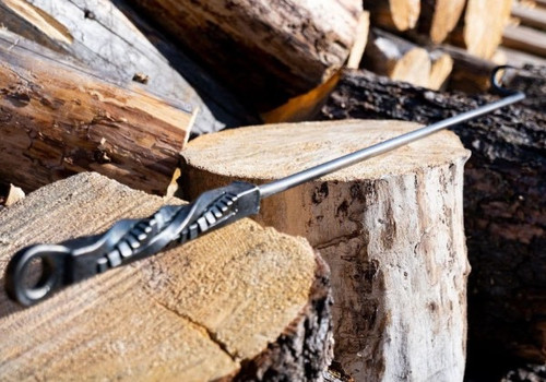 Steak turner, meat flipper with choice of handle | Grimmet Forge