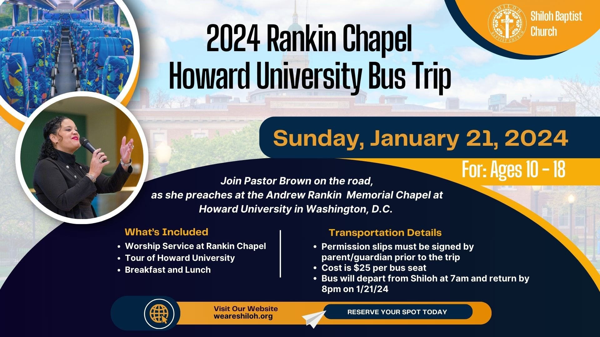 Shiloh Rankin Chapel Howard University Bus Trip | We Are Shiloh