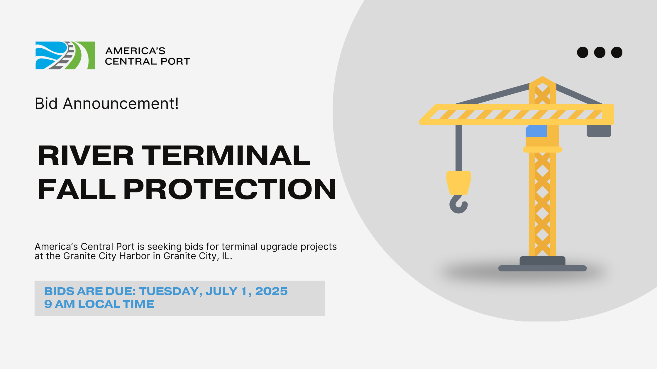 Bid Announcement: River Terminal Fall Protection Enhancements
