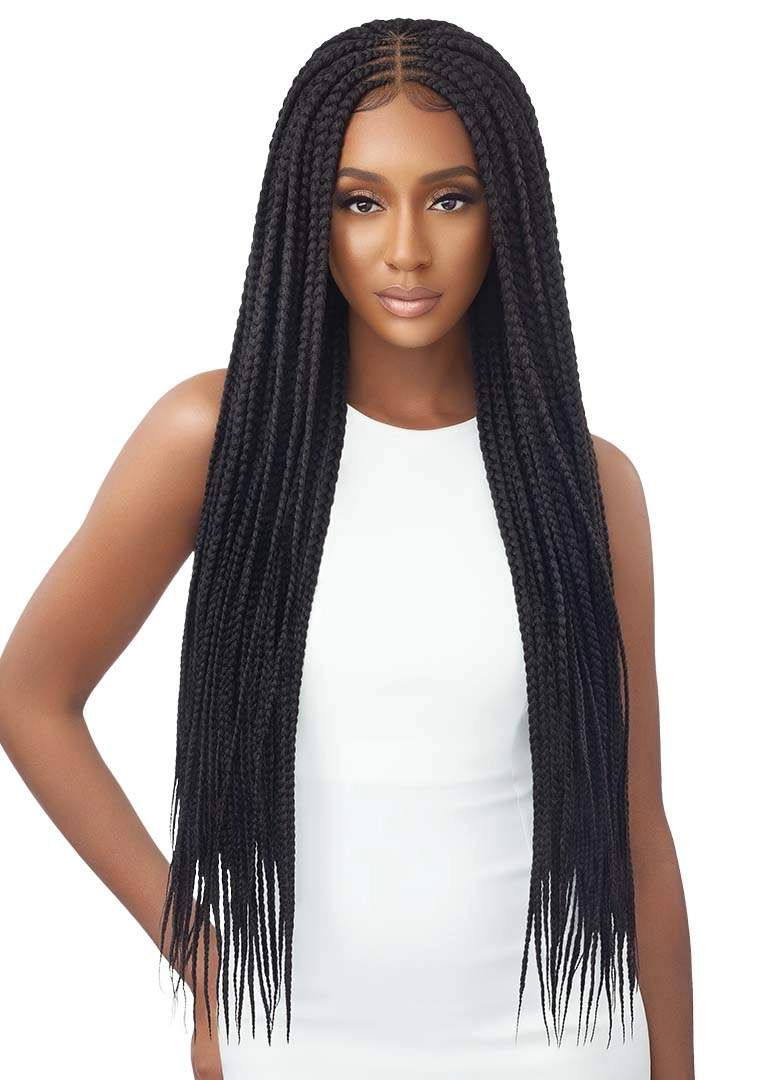 OUTRE PRE- BRAIDED 4"X4" LACE FRONTAL WIG - MIDDLE PART FEED-IN BOX ...