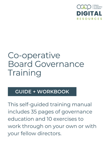 Board Governance Training Guide Ontario Co Op Assoc