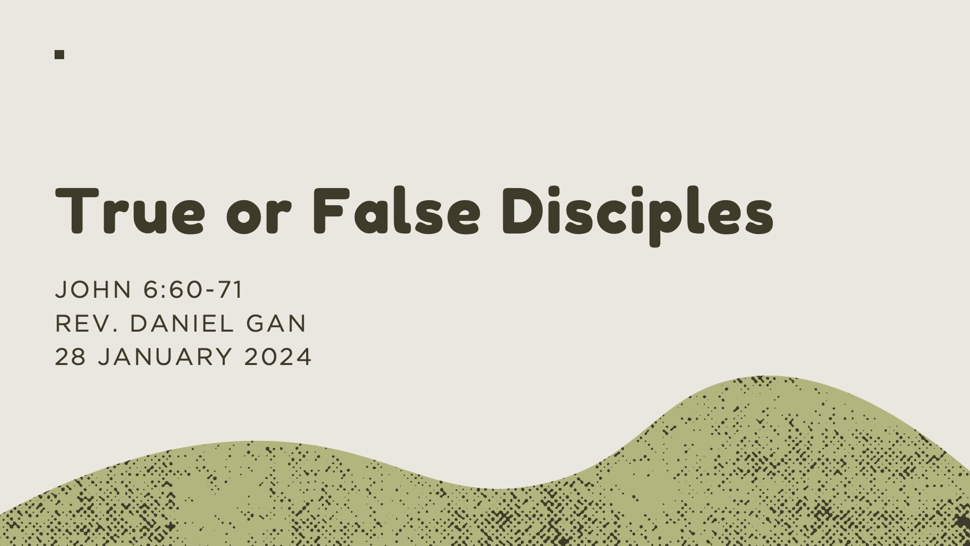 True or False Disciples | Moriah BP Church