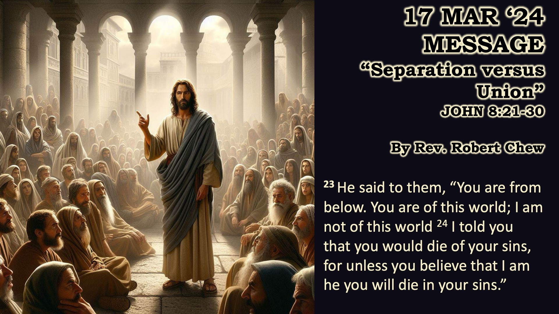 Separation versus Union | Moriah BP Church