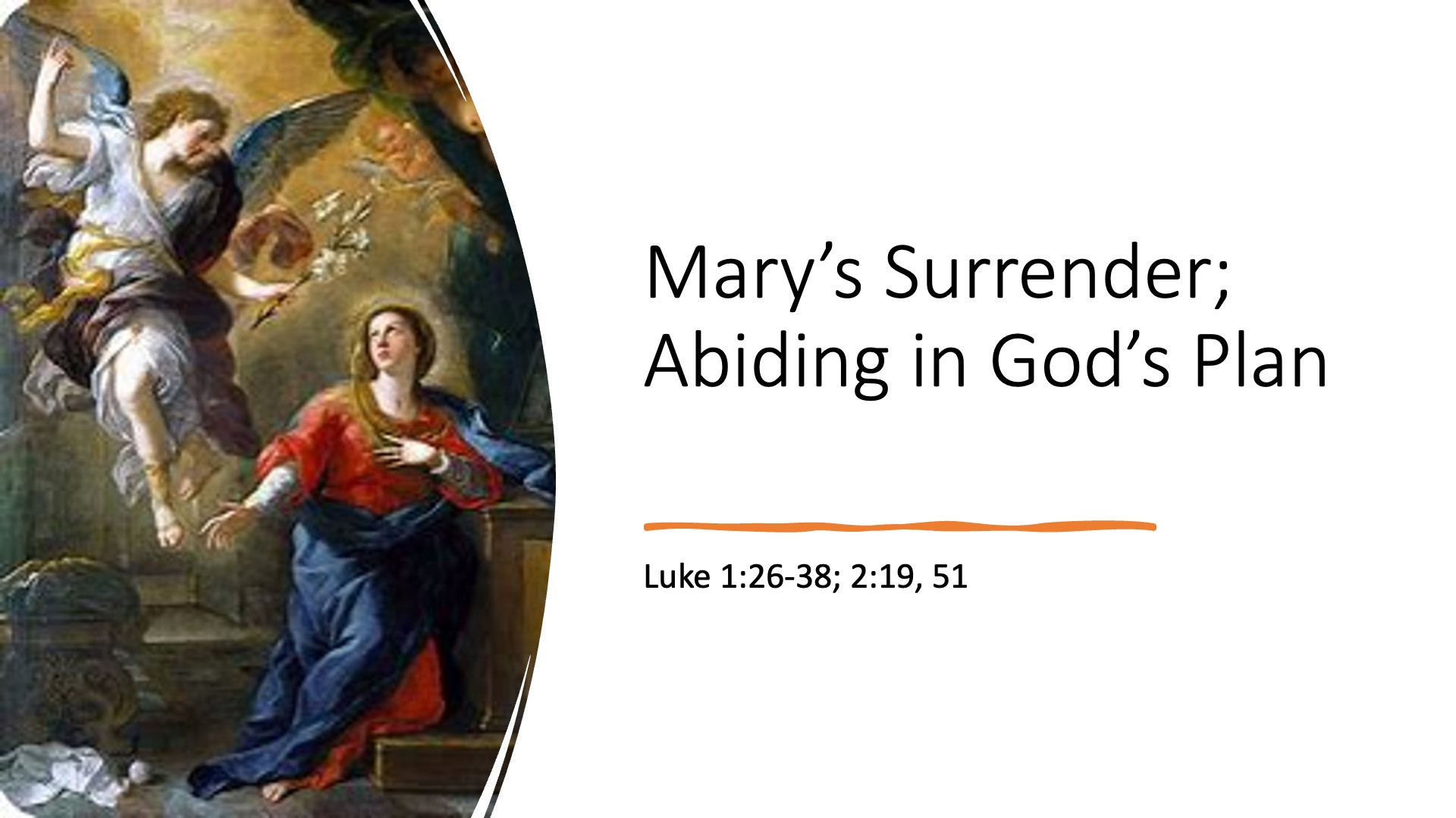 Mary's Surrender - Abiding in God's Plan | Moriah BP Church