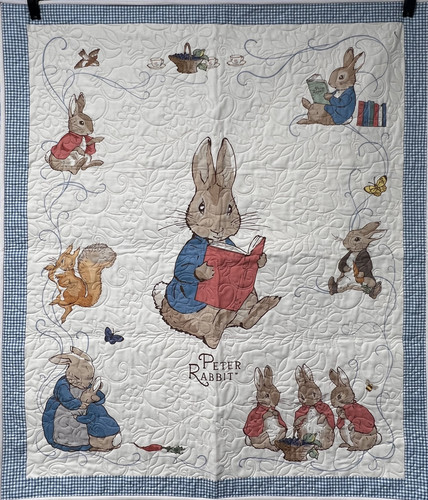 Peter Rabbit (Cottage Lane), Crib, 36” x 45” | Peace By Piece Quilt