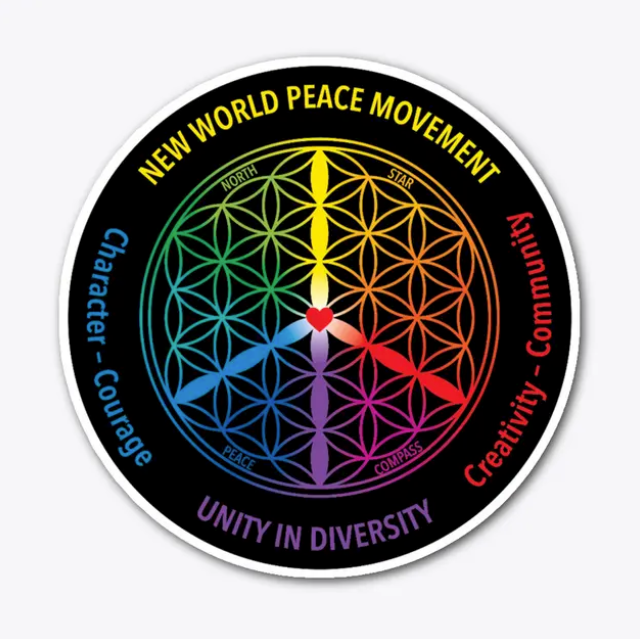 New World Peace Movement | Die Cut Sticker | Spaces for Being