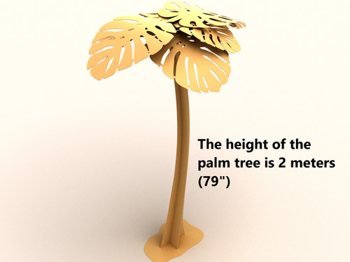 Garden decor "Palm" DXF file plasma cutting + assembly drawings ...