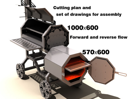 Smoker 2. DIY plan. A set of DXF files + drawings for assembly ...