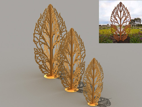 Garden decor "3" in the style of rusty. DXF file plasma, laser cutting ...