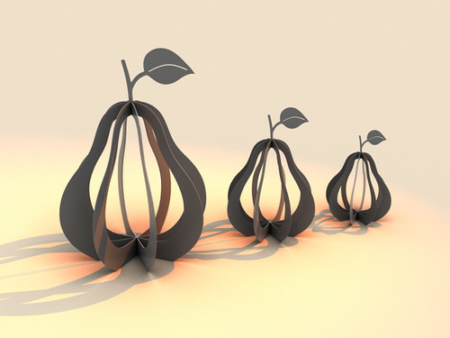 Garden decor "Pear" in the style of rusty. DXF file plasma, laser ...