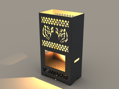 Garden fireplace "Tiger". DXF file for plasma, laser cutting. | Cutting ...