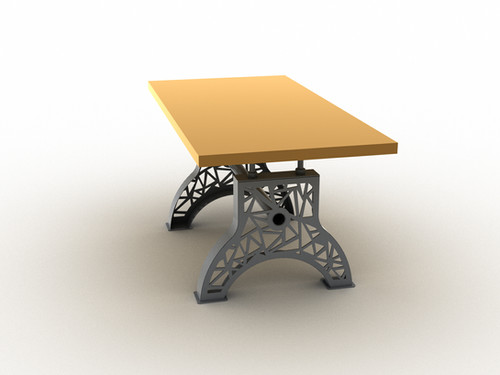 Table 6 in industrial style. Cutting plan. DXF file plasma, laser ...