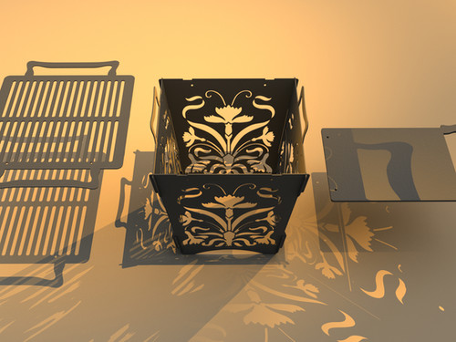 Collapsible Fire Pit. The cutting plan is a DXF file. 3mm, 11g ...
