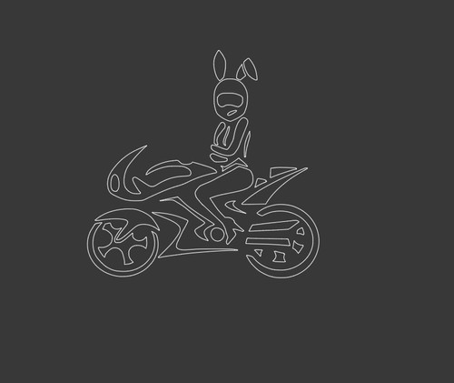 Bike 2. Free DXF file for plasma, laser cutting. | Cutting plan DXF