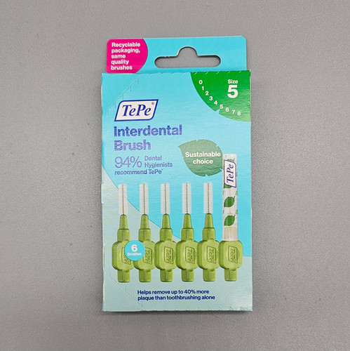 TePe Interdental Brushes Green Original – ISO size 5 (0.8mm) 6 pack ...