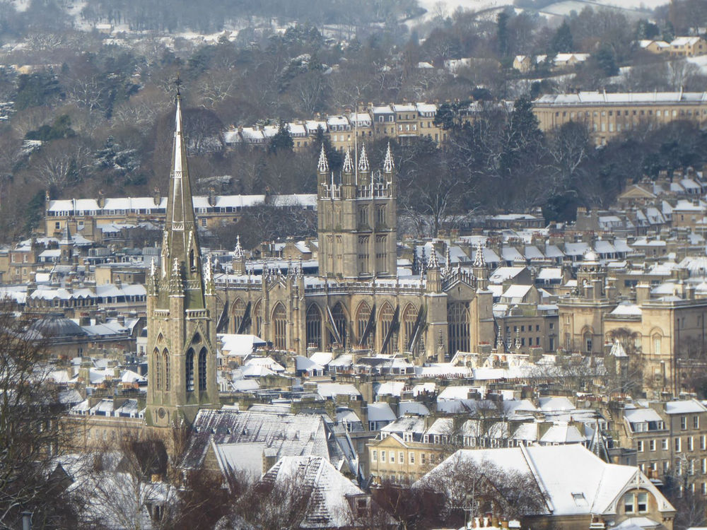 Bath gets snow!