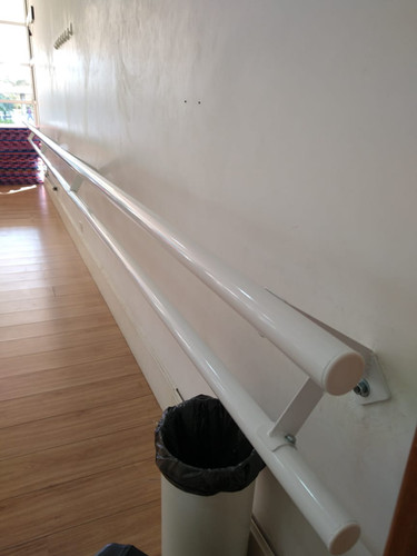 Barra Dupla de Aluminio Fixa na Parede | barraballet