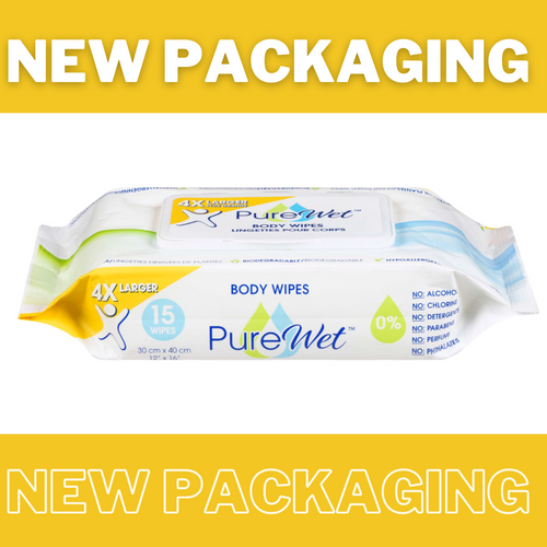 BODY WIPES 4X LARGER | PureWet Wipes