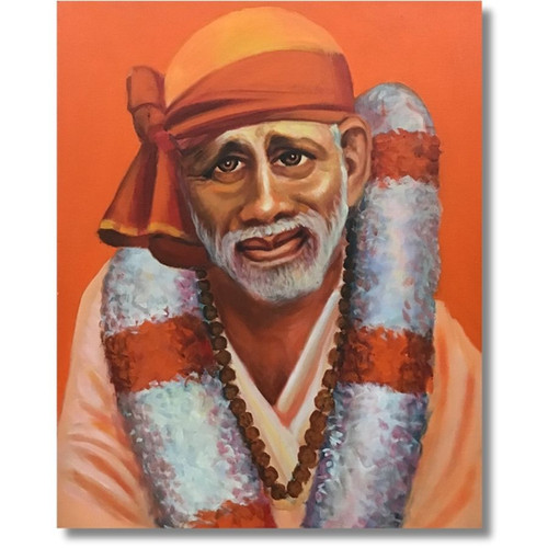 Modern Art Sai Baba Painting For Living Room Buy Online From Famous Art ...