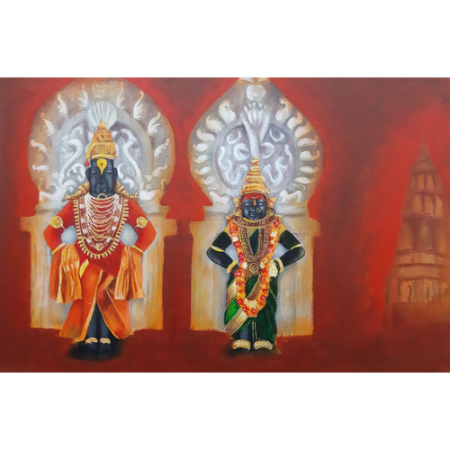 Vitthal Rukmini Painting on Canvas For Living Room Buy Online from Best ...