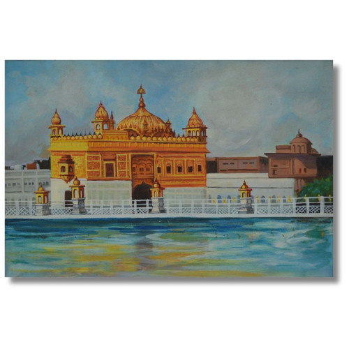 Canvas Golden Temple Wall Painting for living room buy Online from Mulund