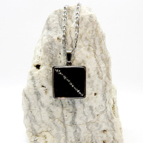 Stainless Steel Square Pendant or Keychain | Whisker & Wings