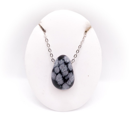 Snowflake Obsidian Pendant Necklace | Rock & Gemstone Shop