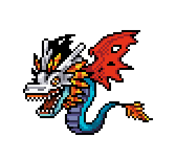 DragonRod Art | Fan made Digimon pixel art