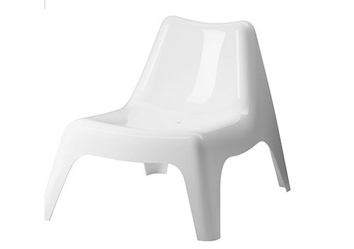 Plast loungestol, hvid / Plastic lounge chair, white | cphlounge